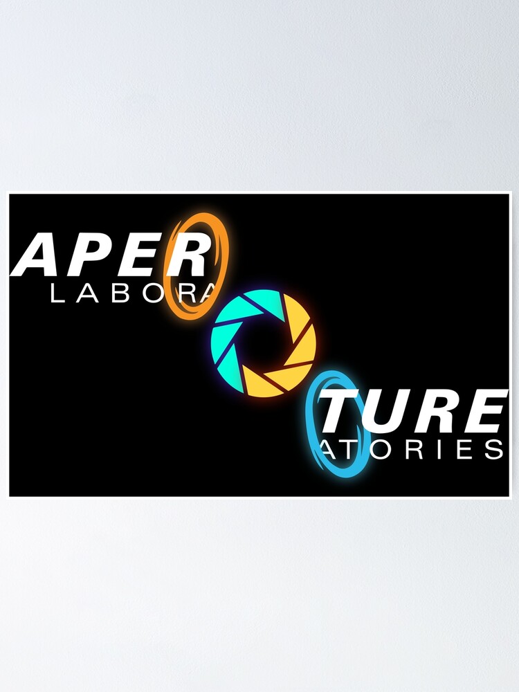 "Portal Aperture Science Logo with Portals" Poster for Sale by LGSmerch ...