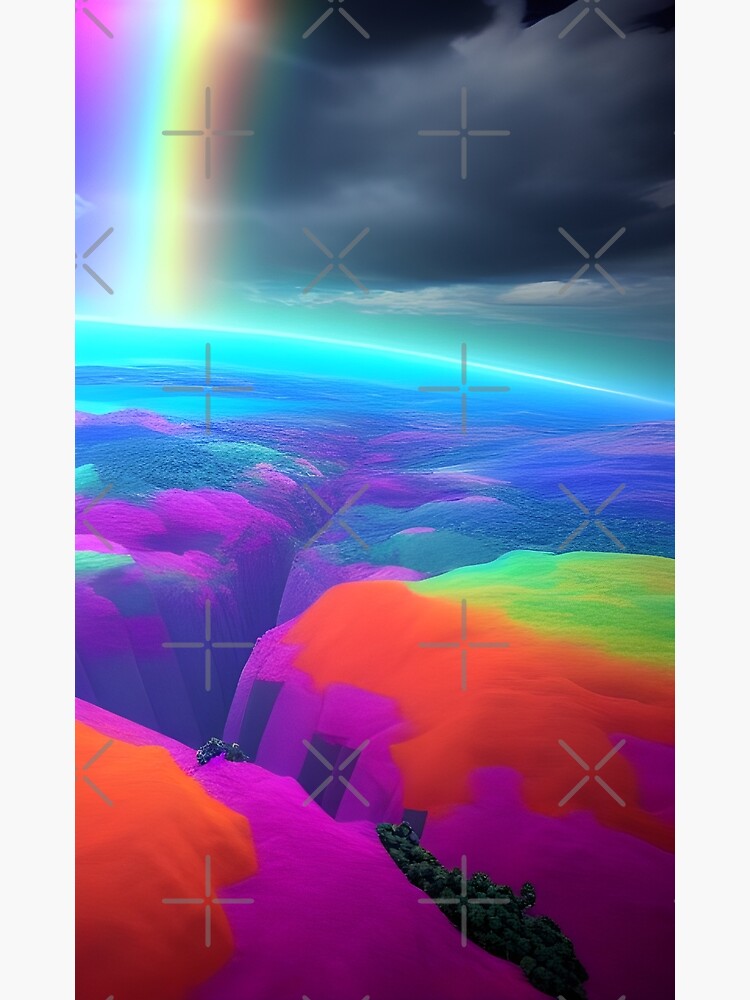 "The World is a Rainbow Ethereal Fantasy, Ai Generated Art " Poster for ...