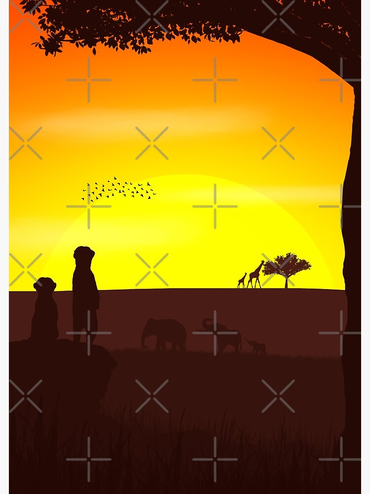 "2D - Africa landscape" Poster for Sale by RB-Dsign | Redbubble