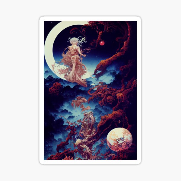 "night painting" Sticker for Sale by SeyliiShop | Redbubble