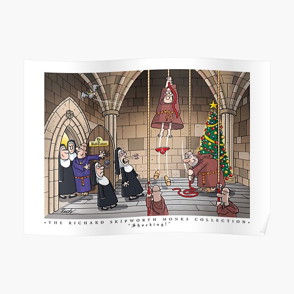 "Rich Skipworth Monks Collection: 'Shocking!'" Poster for Sale by ...