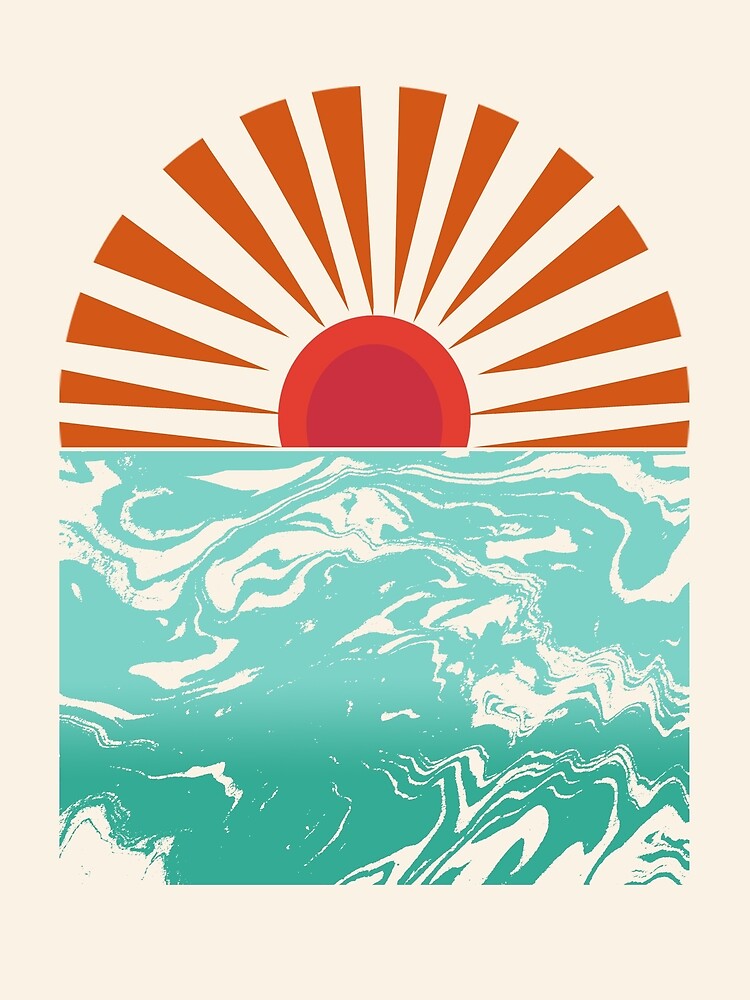 "Keepin' It Real - retro 70s vibes throwback ocean sunset sunrise socal ...