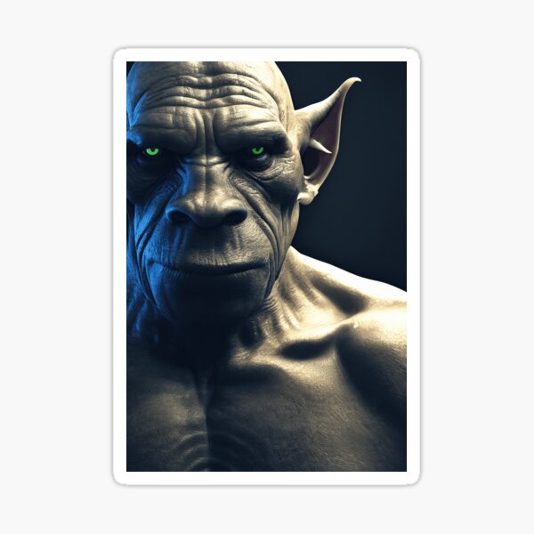 "Portrait of an Orc" Sticker for Sale by PM-Artistic | Redbubble