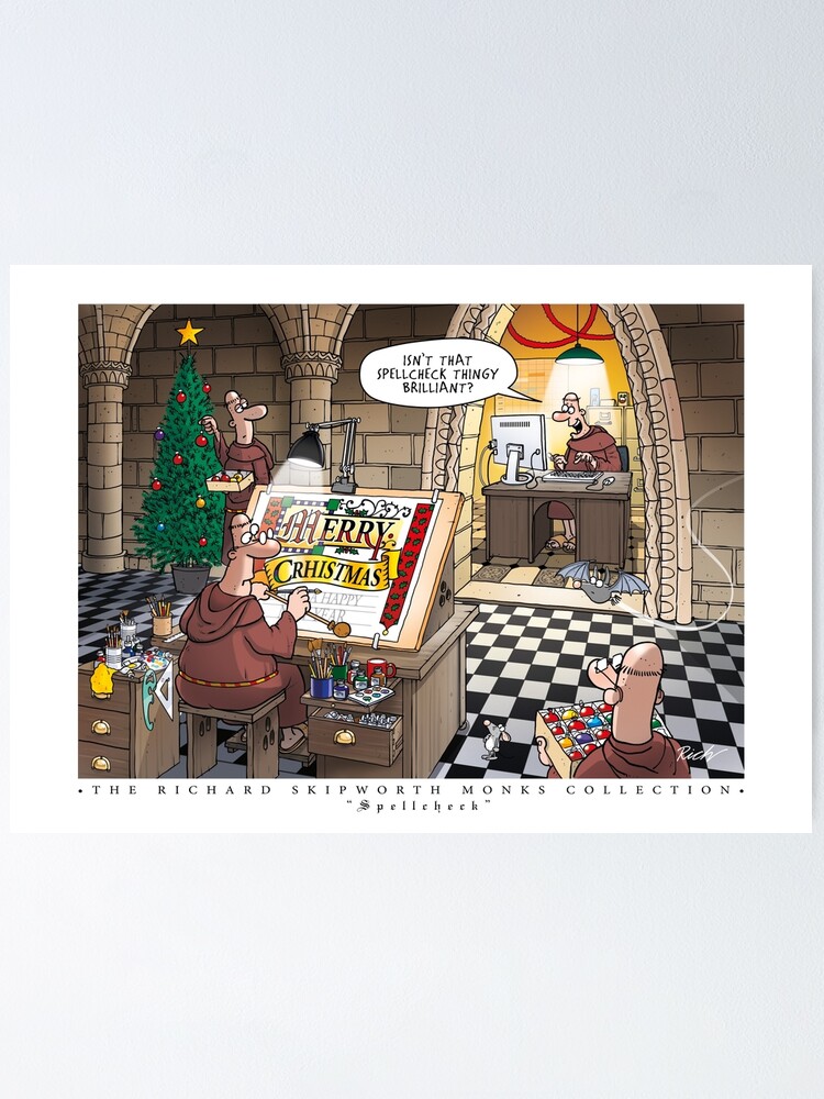"Rich Skipworth Monks Collection: 'Spellcheck'" Poster for Sale by ...