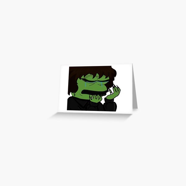 "Goth Sad Pepe Gothic Meme" Greeting Card for Sale by ASamArt | Redbubble