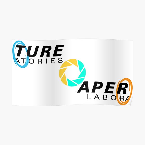 "Portal Aperture Science Logo with Portals" Poster for Sale by LGSmerch ...