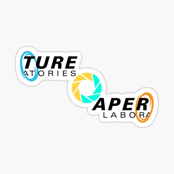 "Portal Aperture Science Logo with Portals" Sticker for Sale by ...