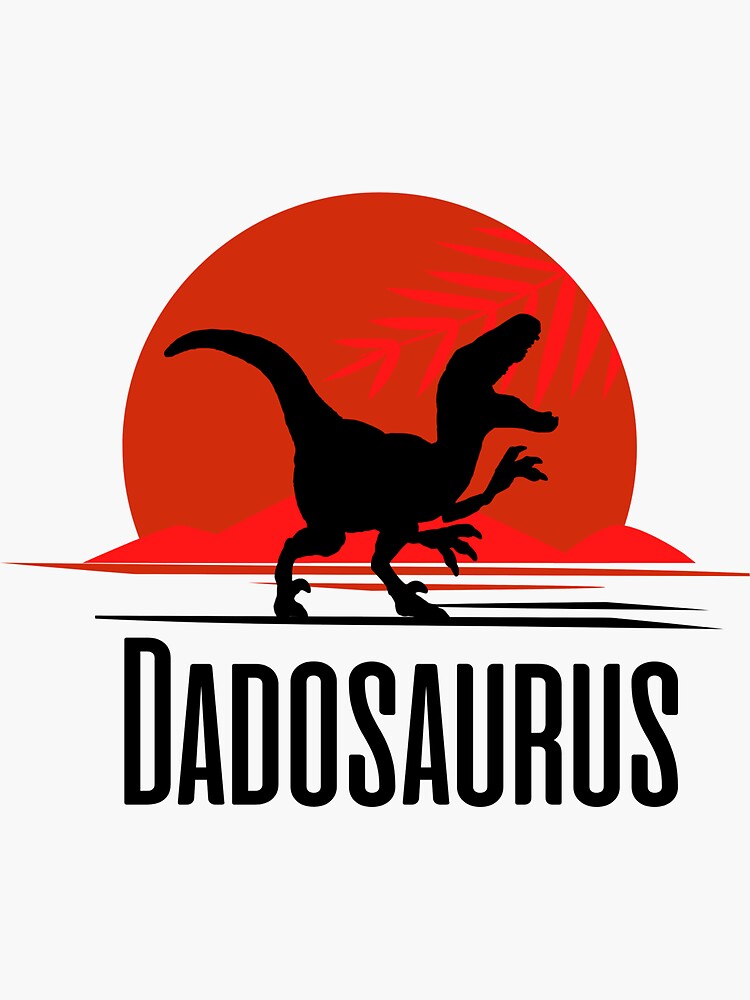 Pegatina «Dadosaurus El mejor regalo para papá, papá, padre, esposo o ...