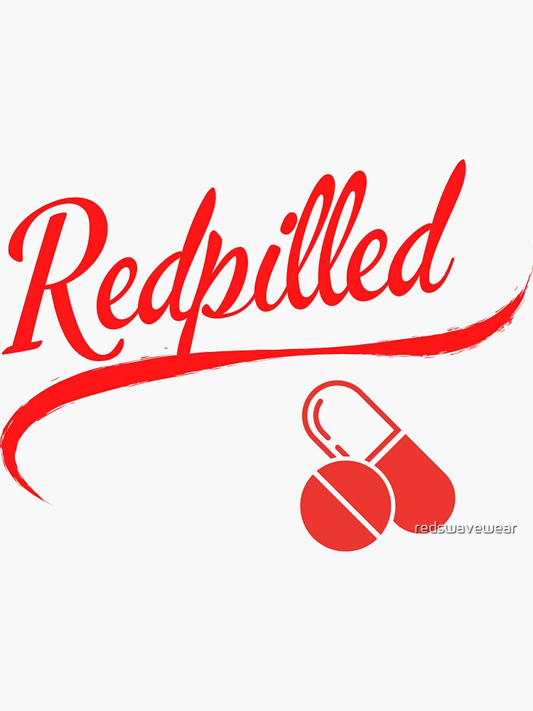 "Classic Redpilled Logo 2" Sticker for Sale by redswavewear | Redbubble