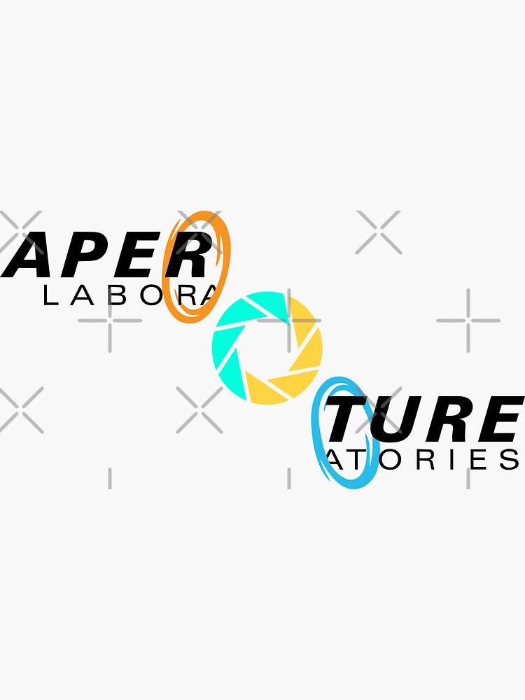 "Portal Aperture Science Logo with Portals " Sticker for Sale by ...