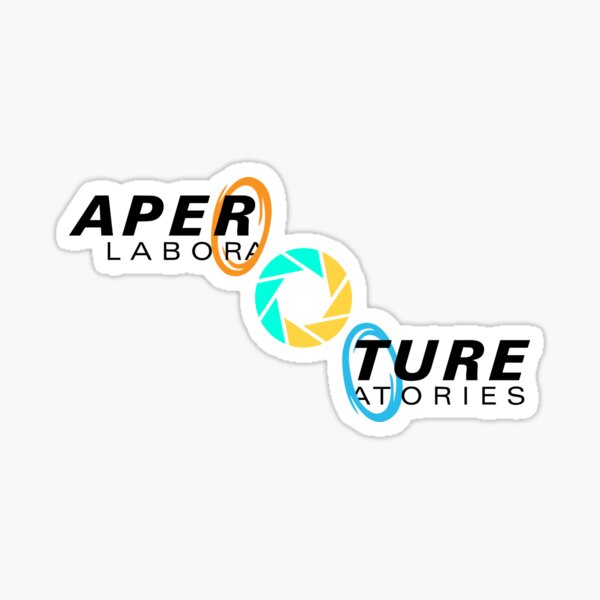 "Portal Aperture Science Logo with Portals " Sticker for Sale by ...