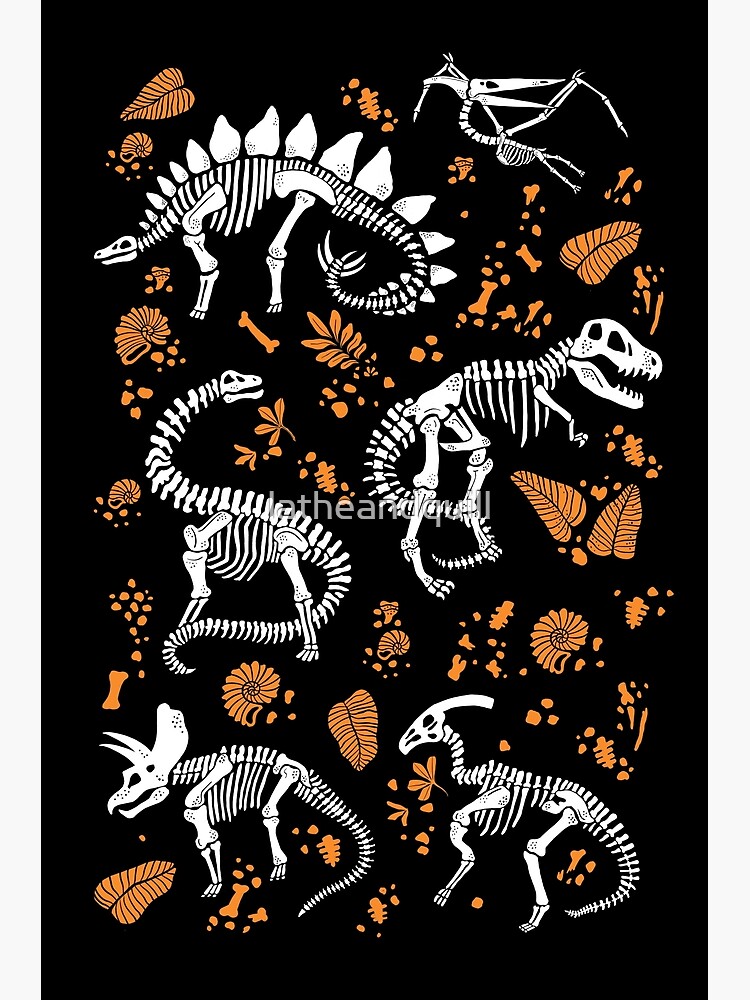 "Excavated Dinosaur Fossils - Halloween" Poster for Sale by ...