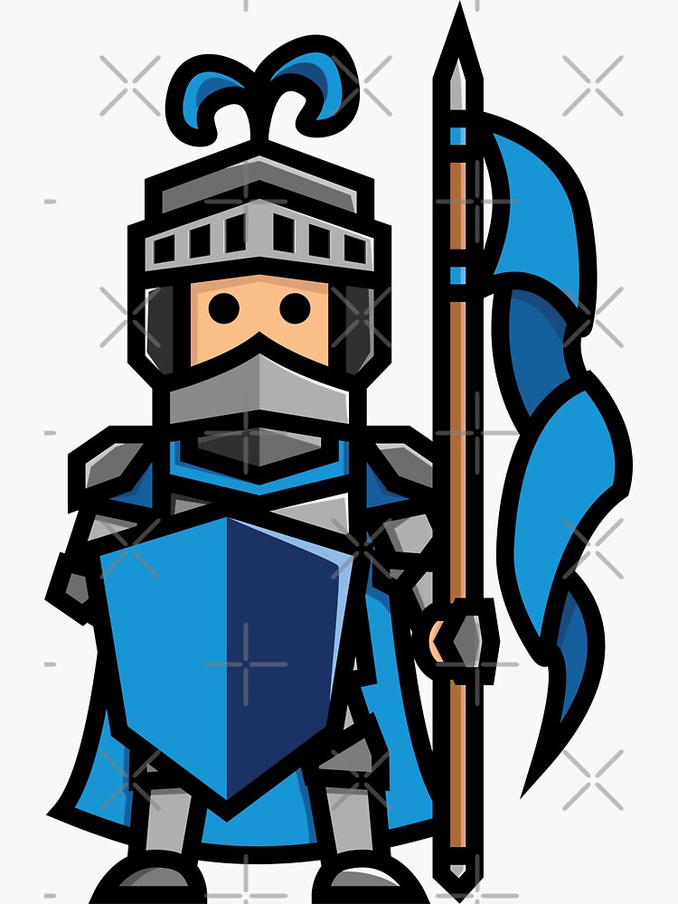 "Blue Knight" Sticker by nateheins | Redbubble