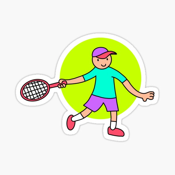 "Tennis player" Sticker for Sale by Pahlaz | Redbubble