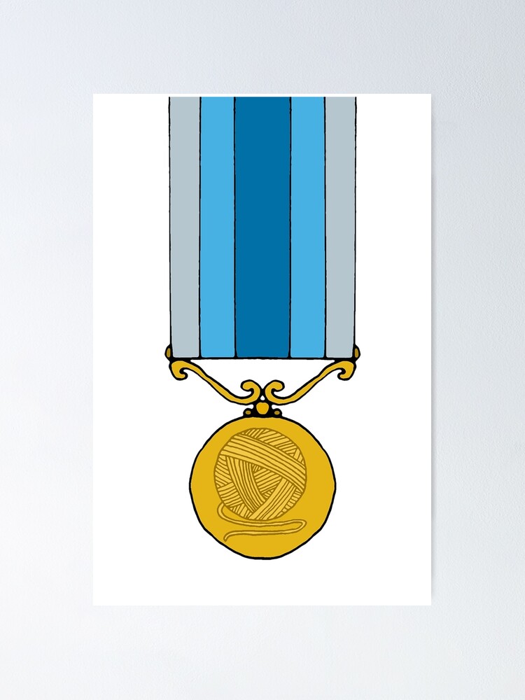 "Knitting medal" Poster for Sale by Whatsapooka | Redbubble
