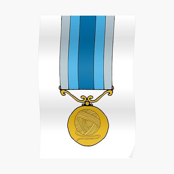 "Knitting medal" Poster for Sale by Whatsapooka | Redbubble
