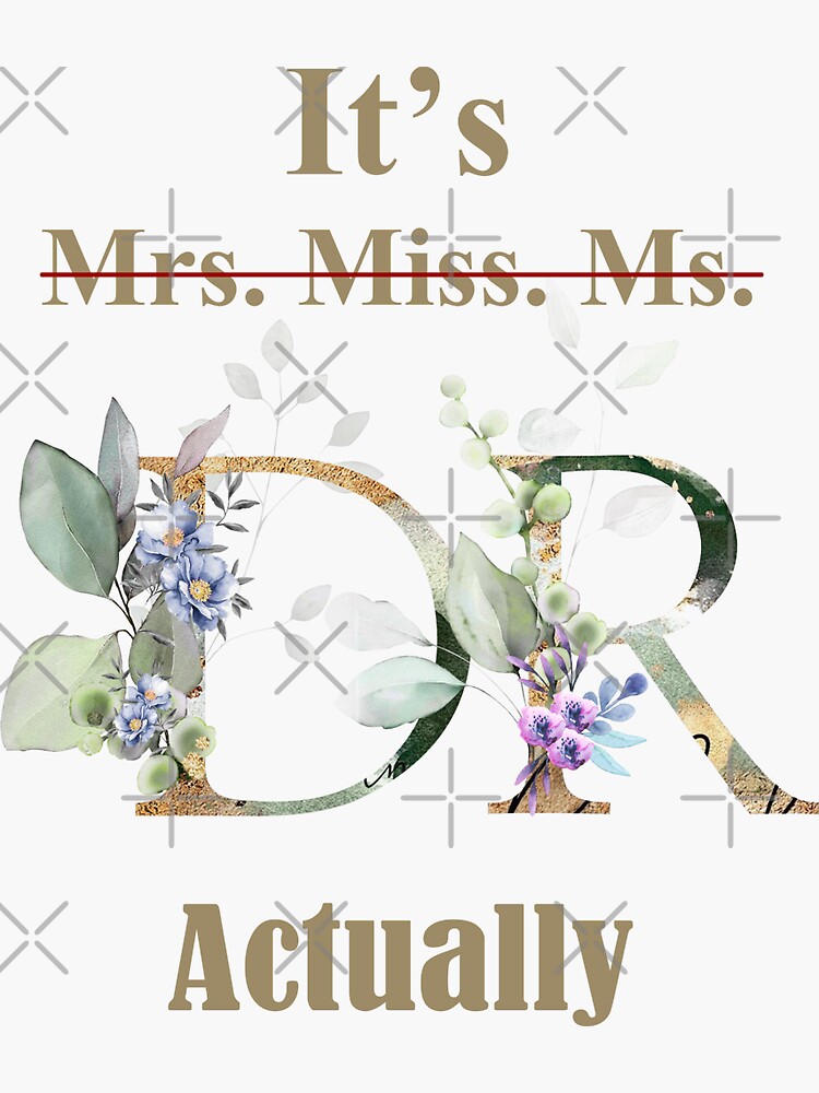 "It's DR Actually" Sticker for Sale by Danielart17 | Redbubble