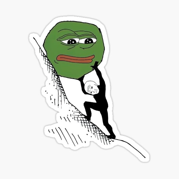 "Wojak Pepe Sisyphus Meme " Sticker for Sale by ASamArt | Redbubble