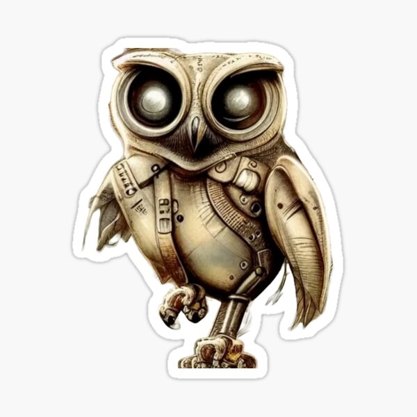 "biomechanical owl" Sticker for Sale by Imaclone | Redbubble