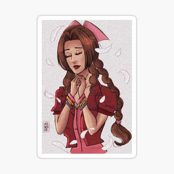 "Aerith Final Fantasy 7" Sticker for Sale by Ashmanart | Redbubble