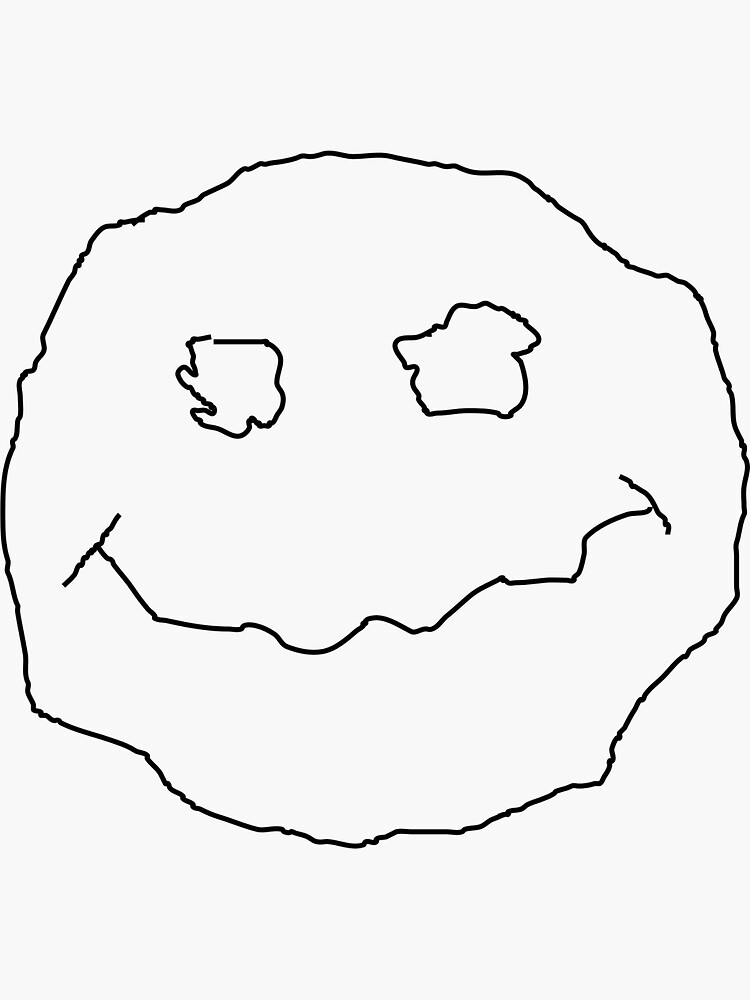"scribble smiley face" Sticker for Sale by selr | Redbubble