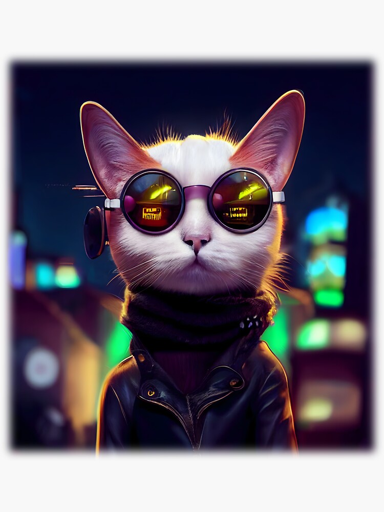"Cyberpunk cat, cyberpunk cat illustration, cyberpunk cat design ...