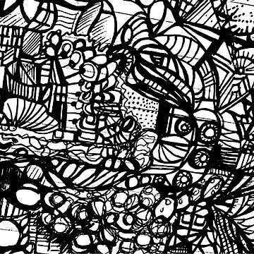 "Black and white doodle drawing - abstract Sharpie art" Poster for Sale ...