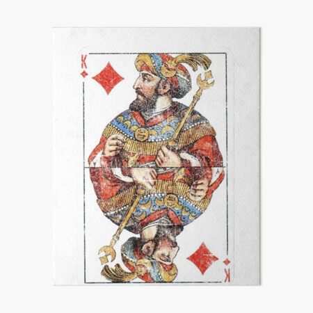 "Vintage King of Diamonds Playing Card" Art Board Print for Sale by ...