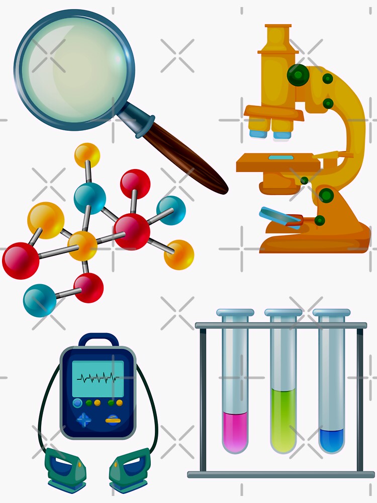 "Lab Equipment " Sticker for Sale by Plutshop | Redbubble