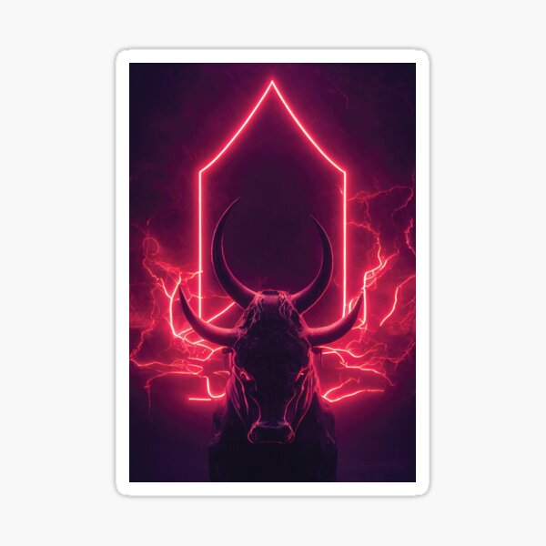 "The Bull of Doom V2" Sticker for Sale by malf-onions | Redbubble