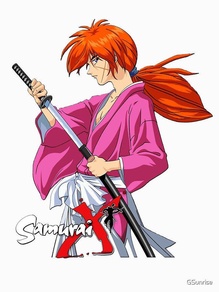 "Himura Kenshin Battousai Samurai X" T-shirt by GSunrise | Redbubble