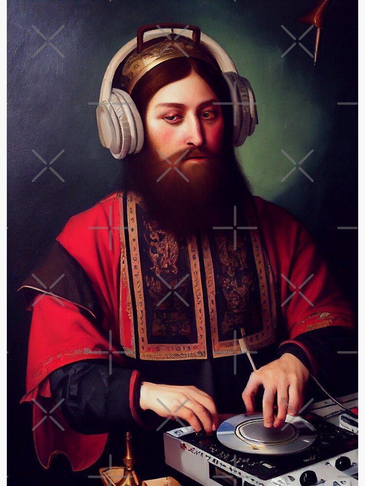 "DJ jesus" Sticker for Sale by SeyliiShop | Redbubble