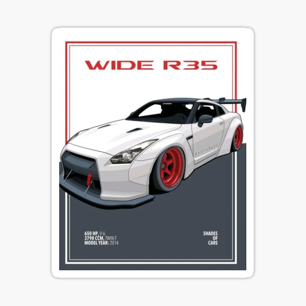 "Nissan Skyline GTR r35" Sticker for Sale by TrifunShop | Redbubble