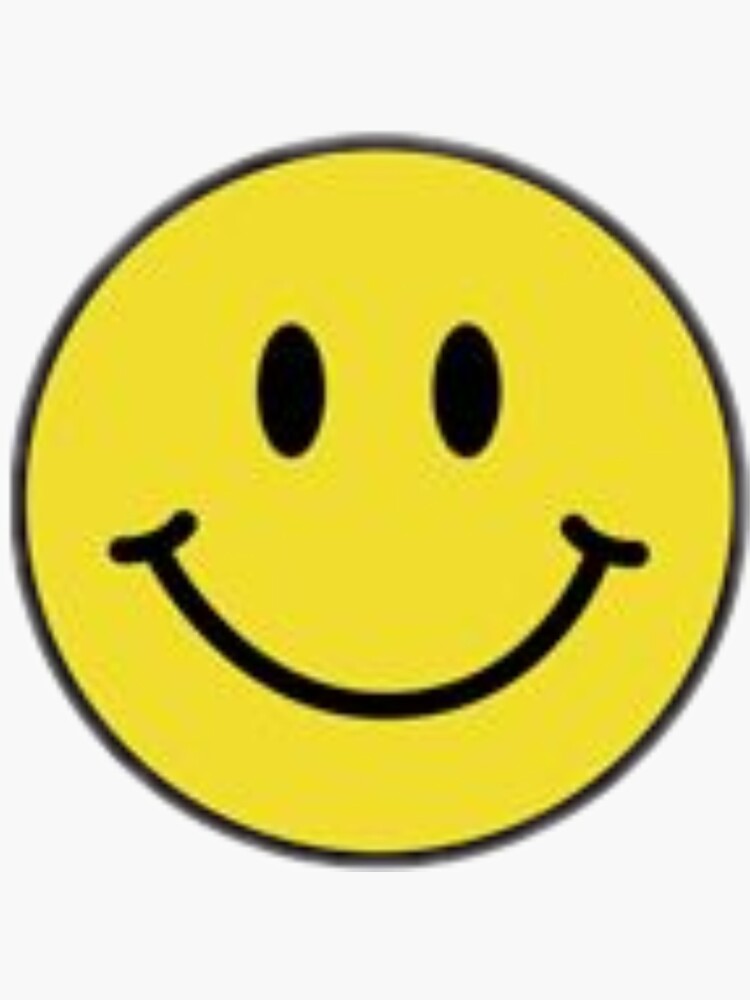 "Yellow Smiley Face" Sticker for Sale by yeehawboyy | Redbubble