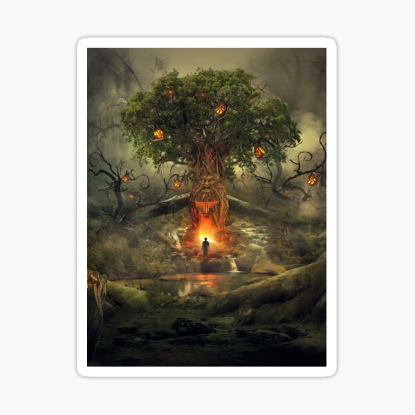 "wise mystical tree" Sticker for Sale by naturapictaShop | Redbubble