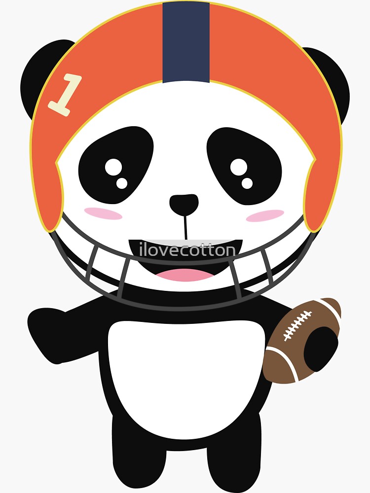 "Football Panda with ball R9w5x" Sticker by ilovecotton | Redbubble