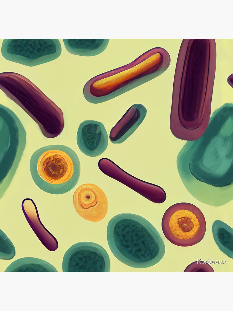 "Seamless Microbiology Collection of Cells" Sticker for Sale by ...