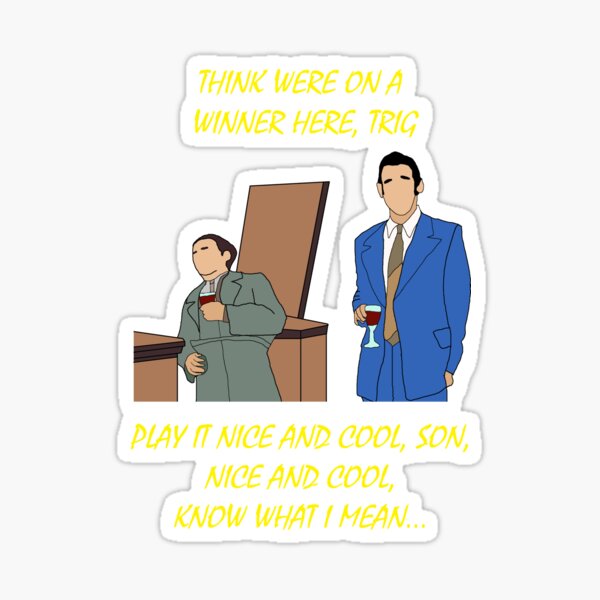 "Del Boy Falls Through The Bar (Yellow)" Sticker for Sale by MovieFan77 ...