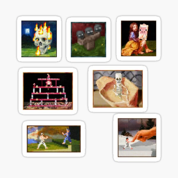 "Minecraft Paintings (Large) Sticker Shee| Perfect Gift" Sticker for ...