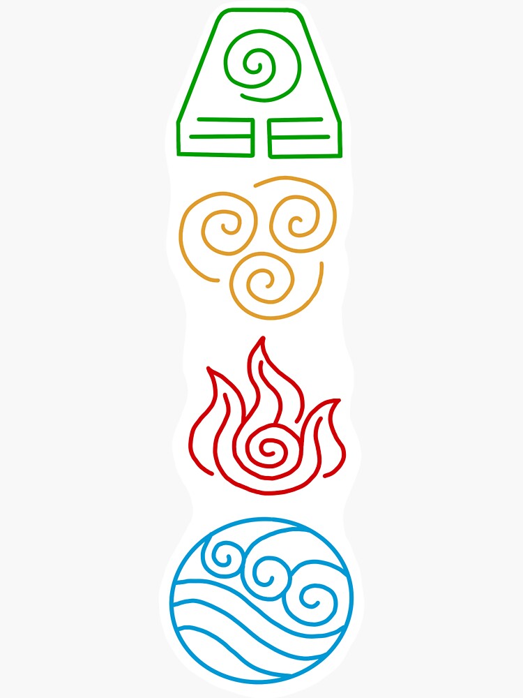 "Avatar Symbols Stacked Sticker" Sticker for Sale by berkleyharle ...