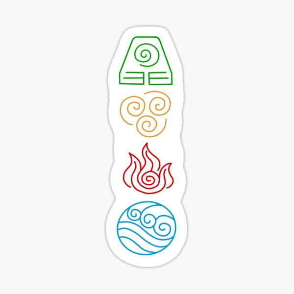 "Avatar Symbols Stacked Sticker" Sticker for Sale by berkleyharle ...