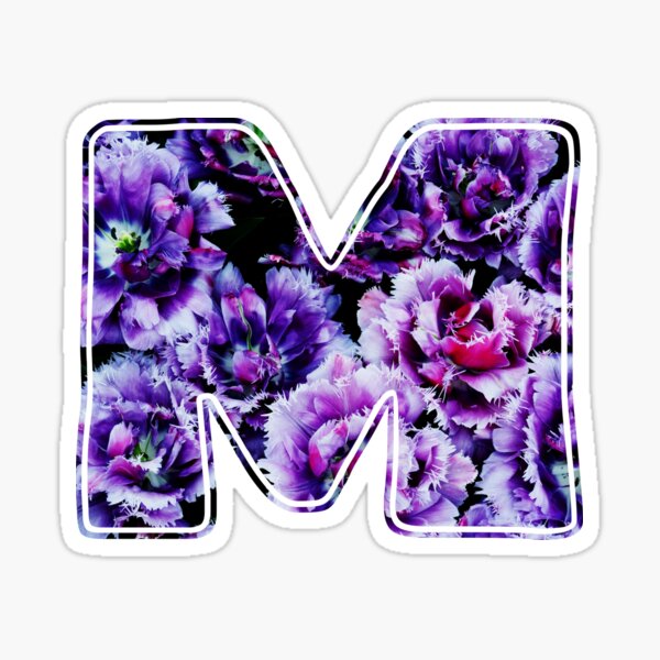 "Initial M" Sticker for Sale by Annatg | Redbubble
