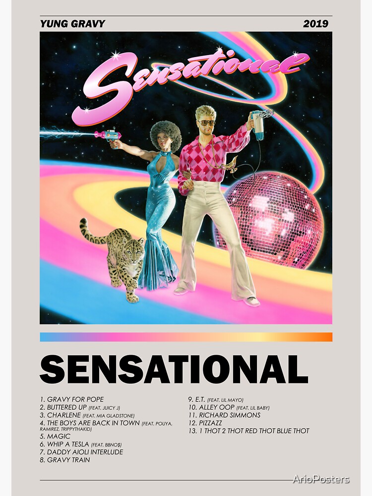 "Sensational | Yung Gravy | Album Poster & More |" Sticker for Sale by ...