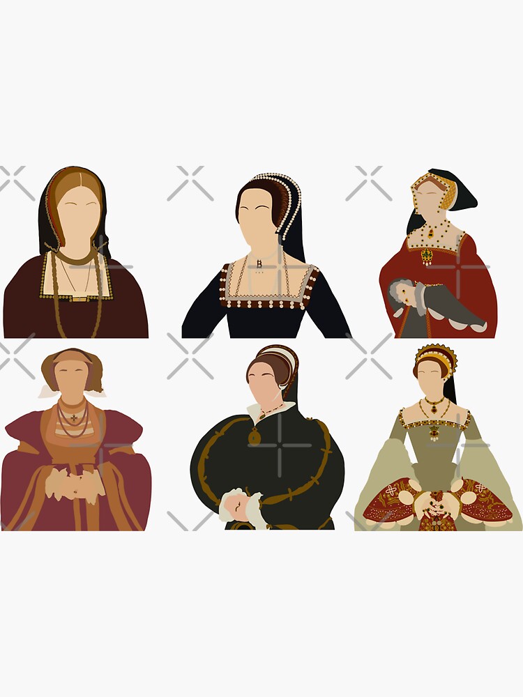 "Henry VIII Wives" Sticker for Sale by bookishthorns | Redbubble