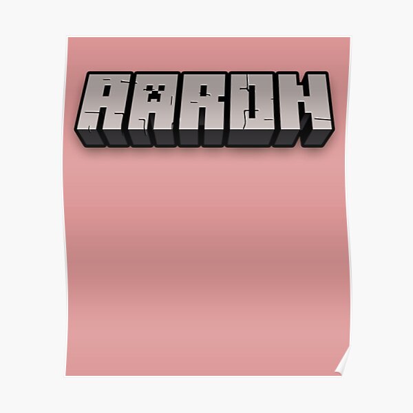 Póster «Aaron - Etiqueta de nombre de Minecraft - Etiqueta de nombre de ...