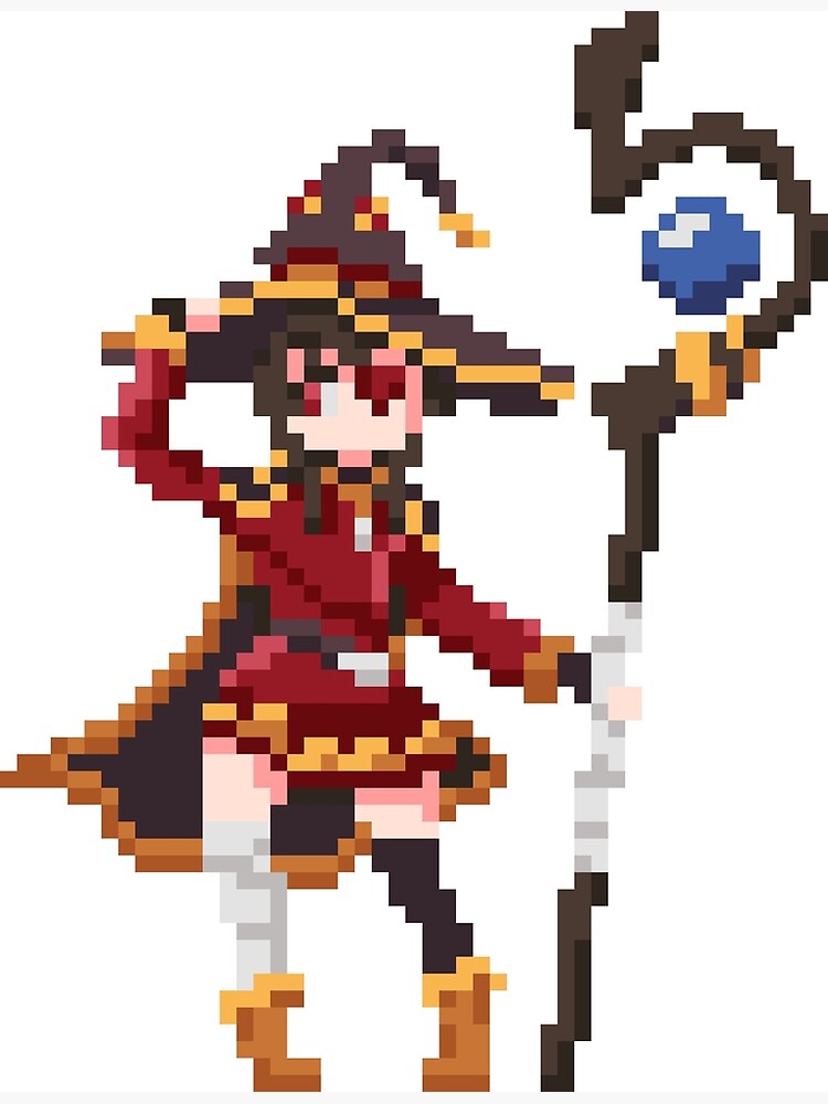 "Pixel Art Megumin" Art Print for Sale by HoshiSSB | Redbubble