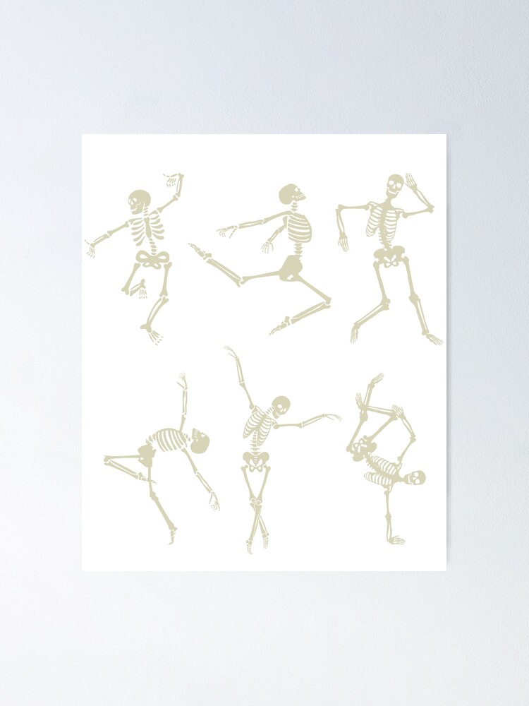 "Skeleton dance macabre" Poster for Sale by ladypharmacy | Redbubble