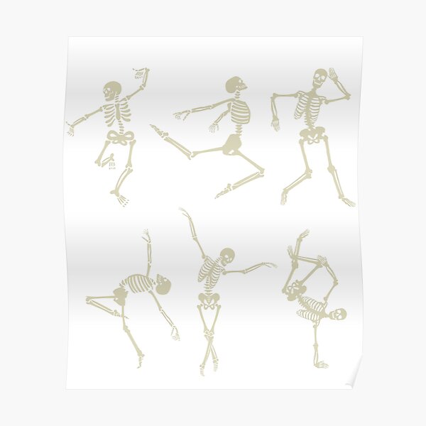 "Skeleton dance macabre" Poster for Sale by ladypharmacy | Redbubble