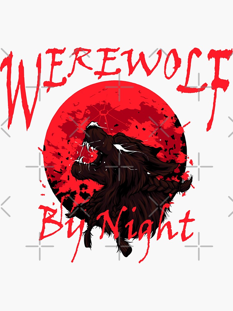 "Werewolf By Night" Sticker for Sale by Print-And-Arrow | Redbubble
