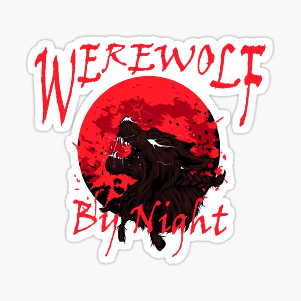 "Werewolf By Night" Sticker for Sale by Print-And-Arrow | Redbubble